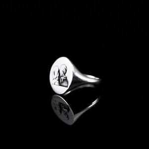 The Lovers Signet Ring, by René Magritte, Silver Art Ring, Pinky Ring Men, Artist Painter ...