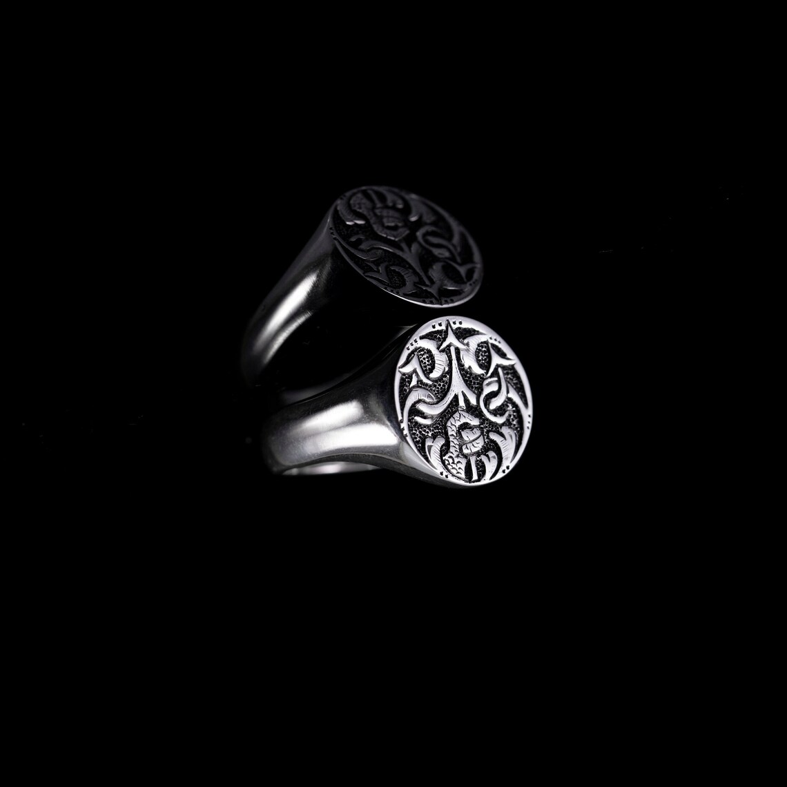 Poseidon Ring, and the Olympians Ring, Trident Signet Ring, God of the ...