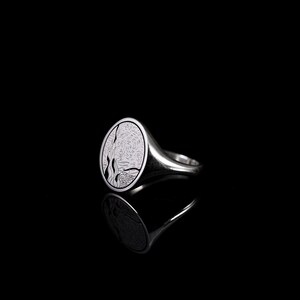 Starry Night Signet Ring, by Vincent Van Gogh, Silver Art Pinky Ring ...