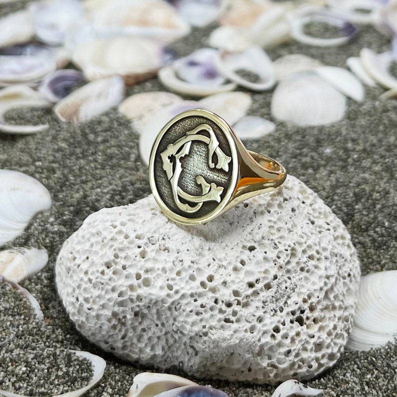 Custom Engraved Rings Mens Gold Signet Ring Custom Signet - Etsy