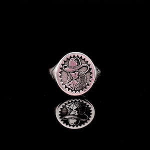Cowgirl Signet Ring, Western Ring, Cowboy Pinky Ring, Birthday Gift for ...