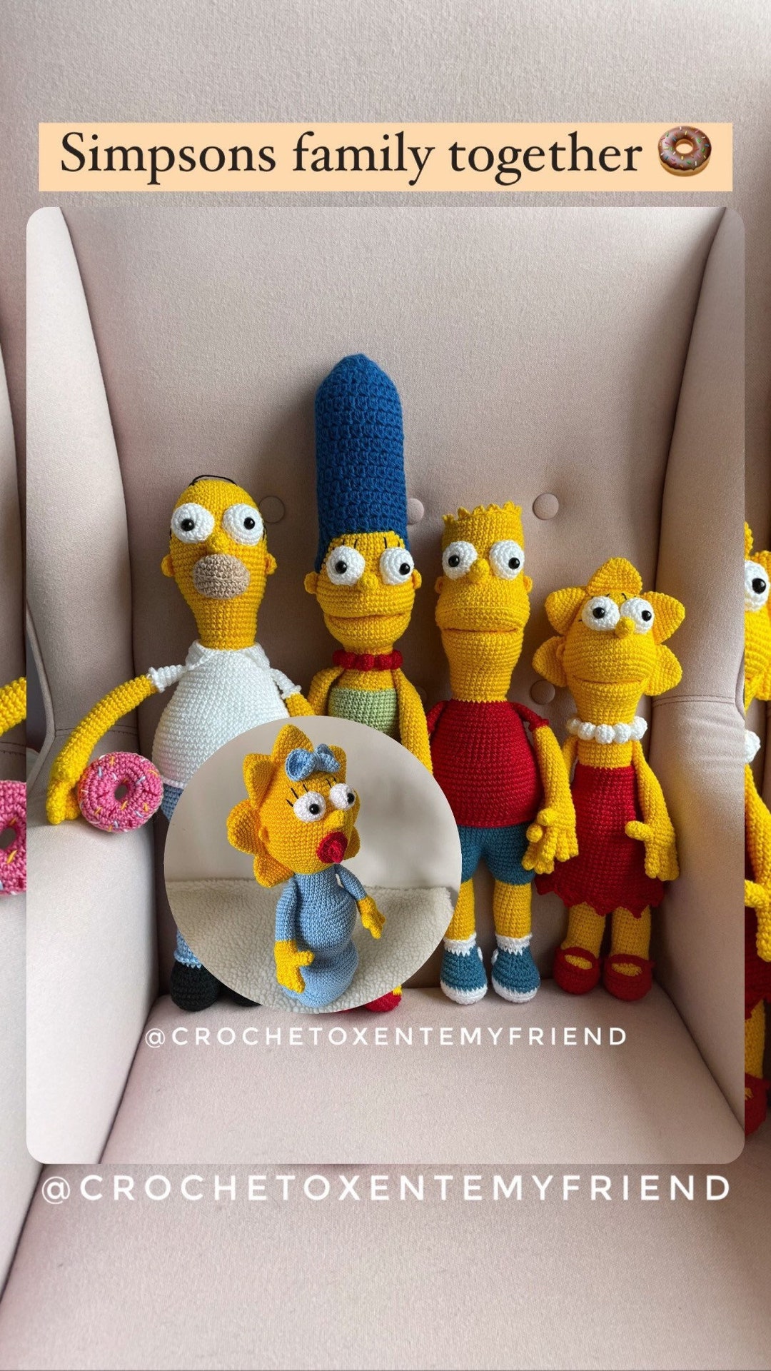Crochet Amigurumi Simpsons Family: Handmade Cotton Stuffed Toy - Etsy