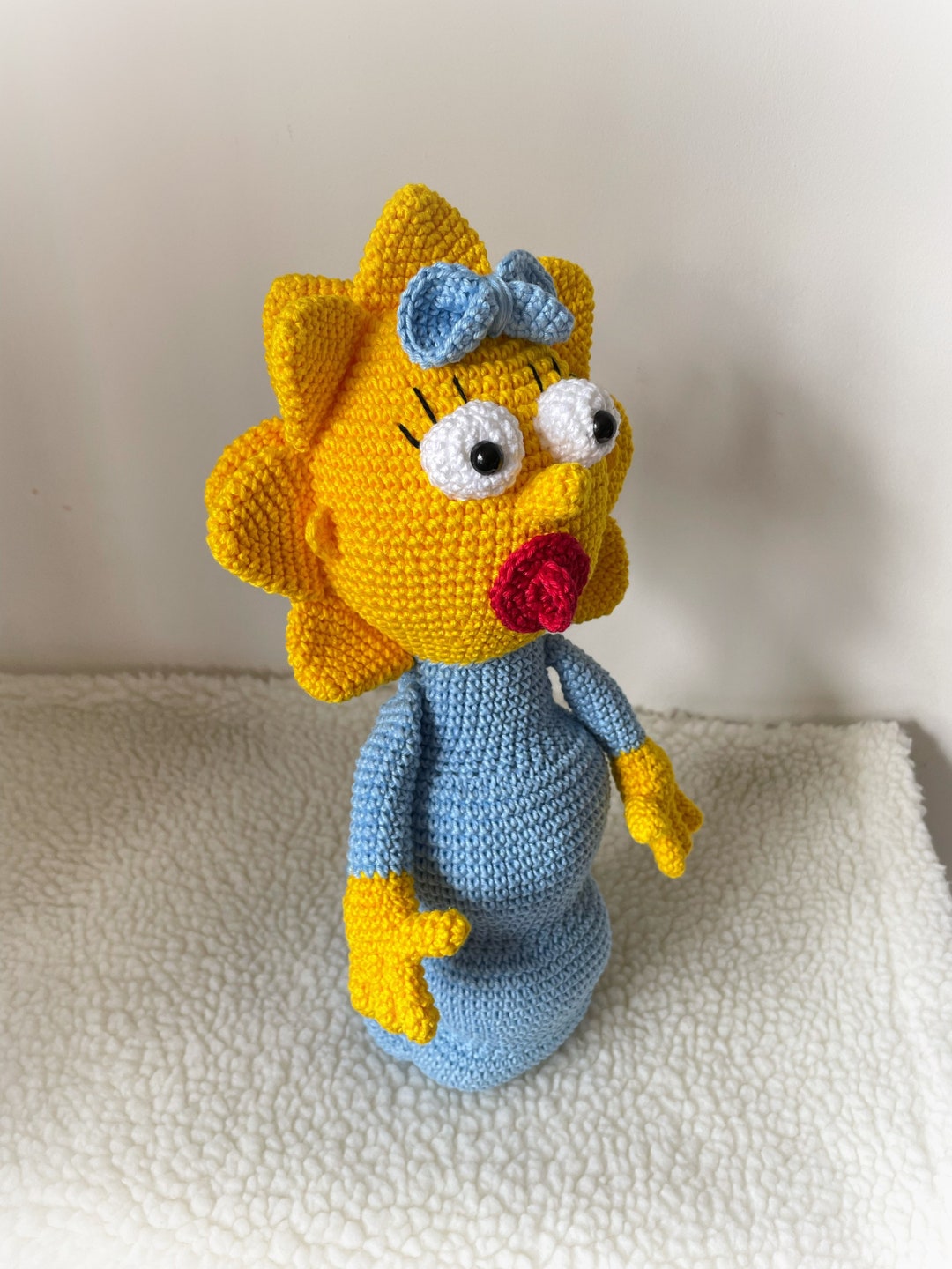 Crochet Amigurumi Maggie Simpson - Toy for Child - Handmade Amigurumi ...