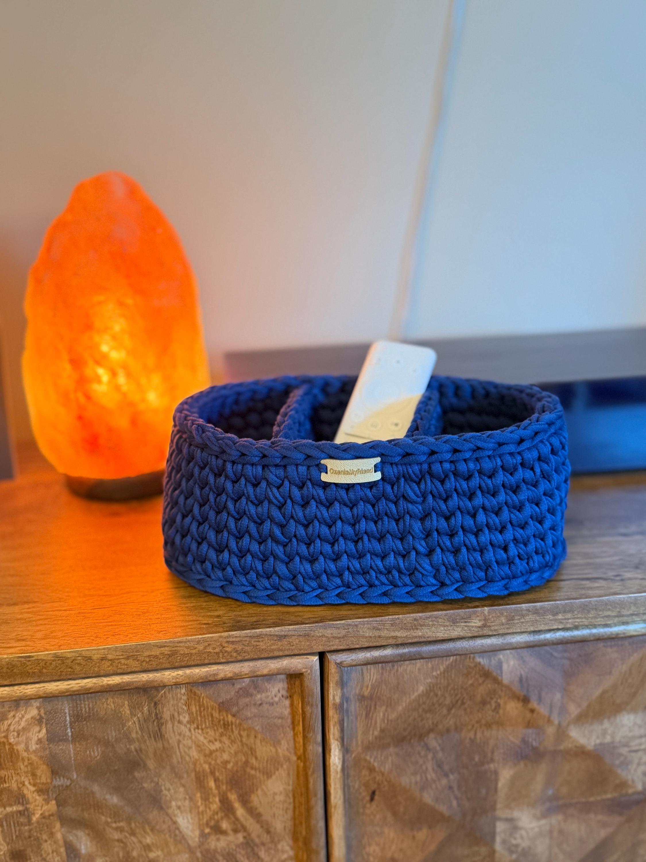 Crochet Oval Storage Basket | Eyeglass Holder | Remote Control ...