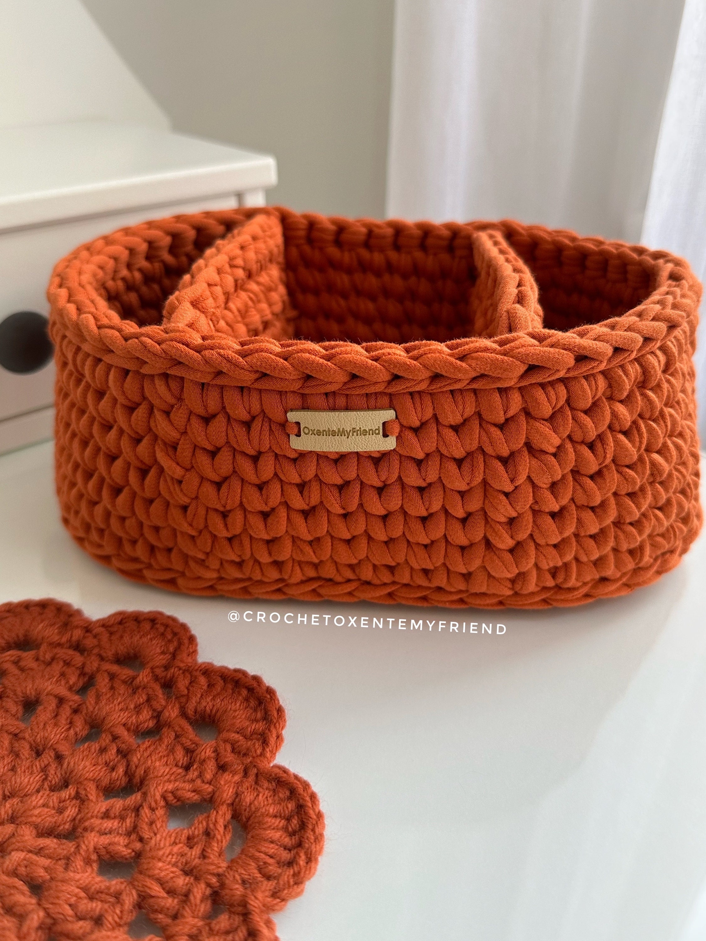 Oval Baskets With Dividers Eye Glass Holder Remote Control - Etsy