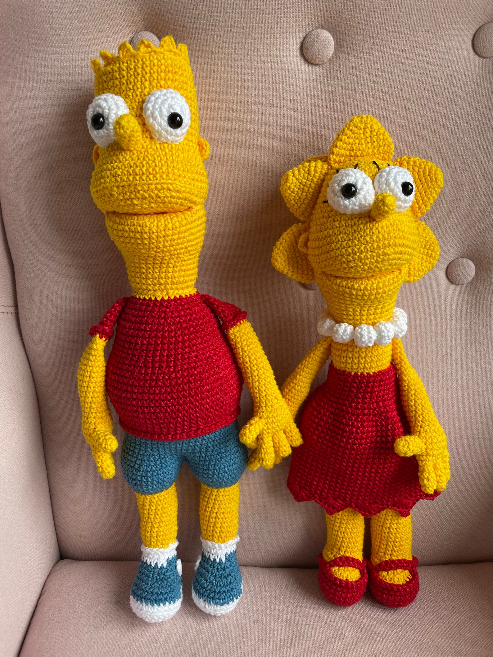 Crochet Amigurumi Simpsons Family: Handmade Cotton Stuffed Toy - Etsy