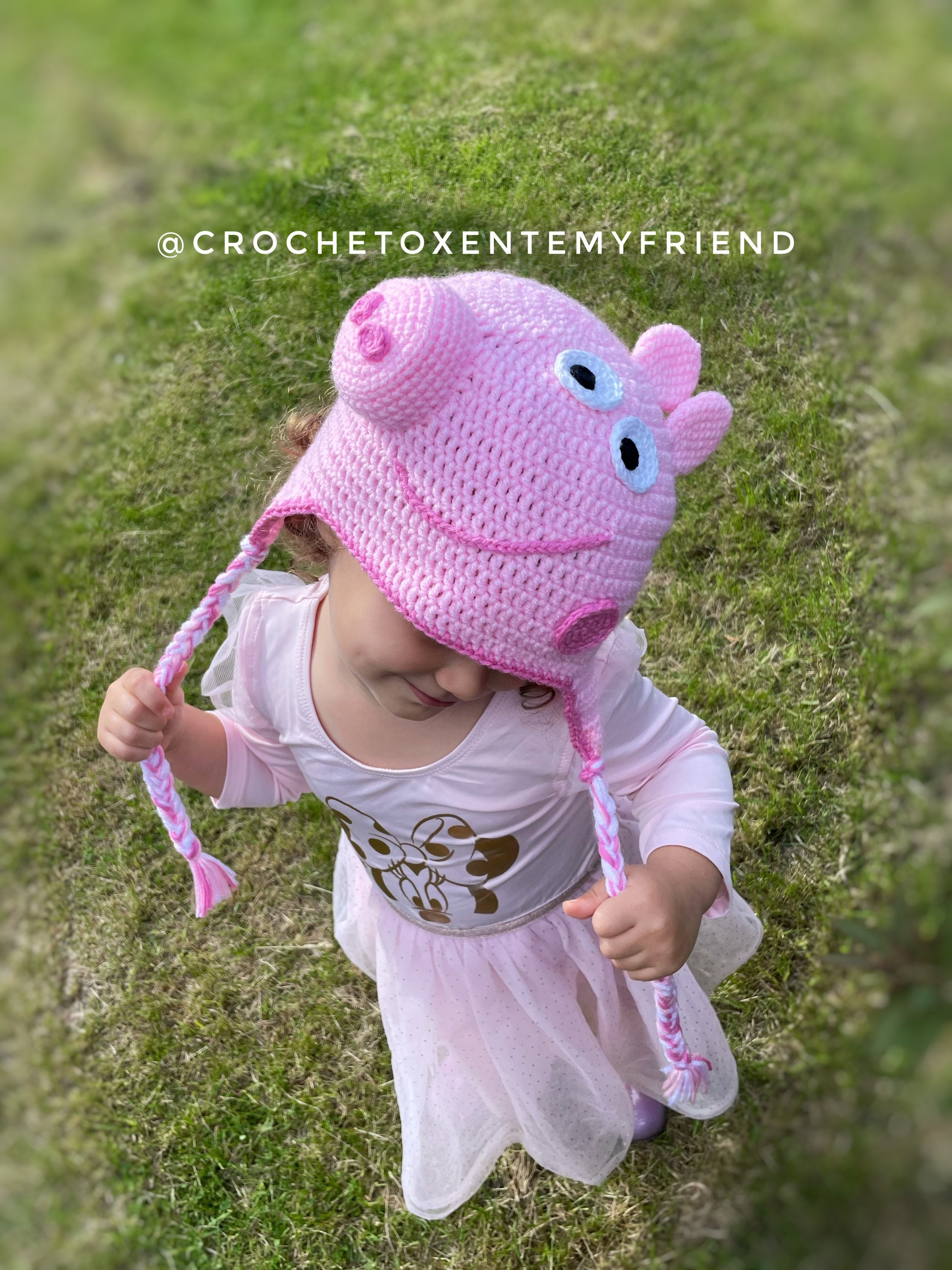 Peppa Pig Hat Crochet Hat Kids Hat Toddler - Etsy UK