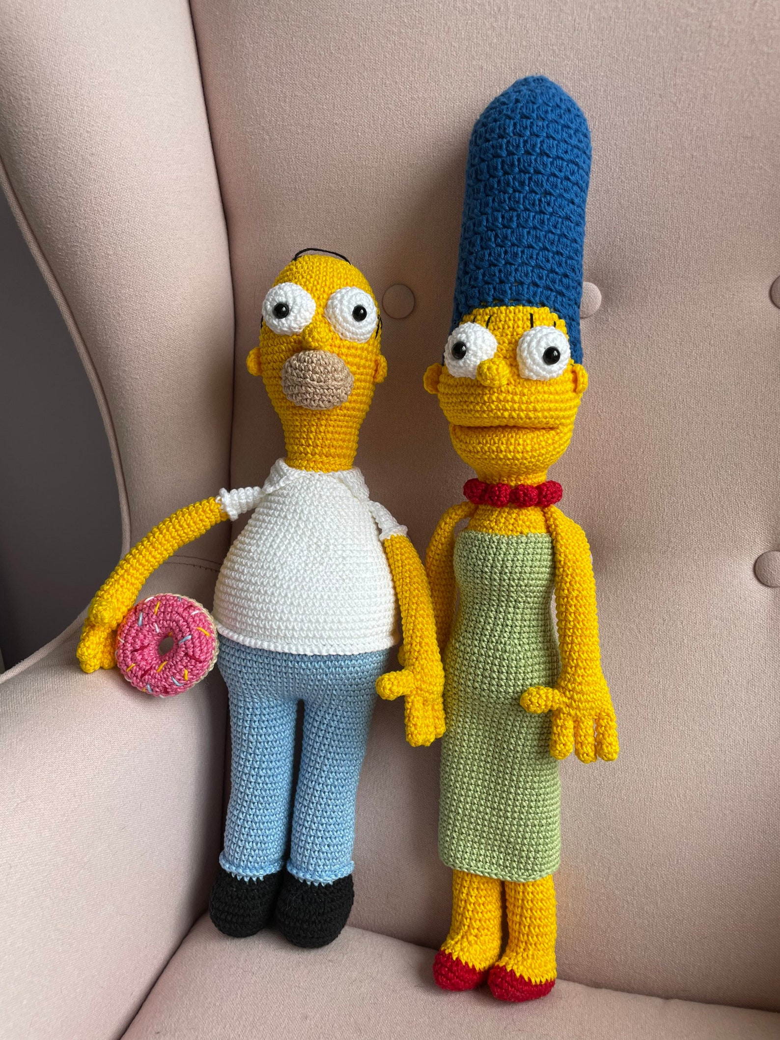 Crochet Amigurumi Simpsons Family: Handmade Cotton Stuffed Toy - Etsy
