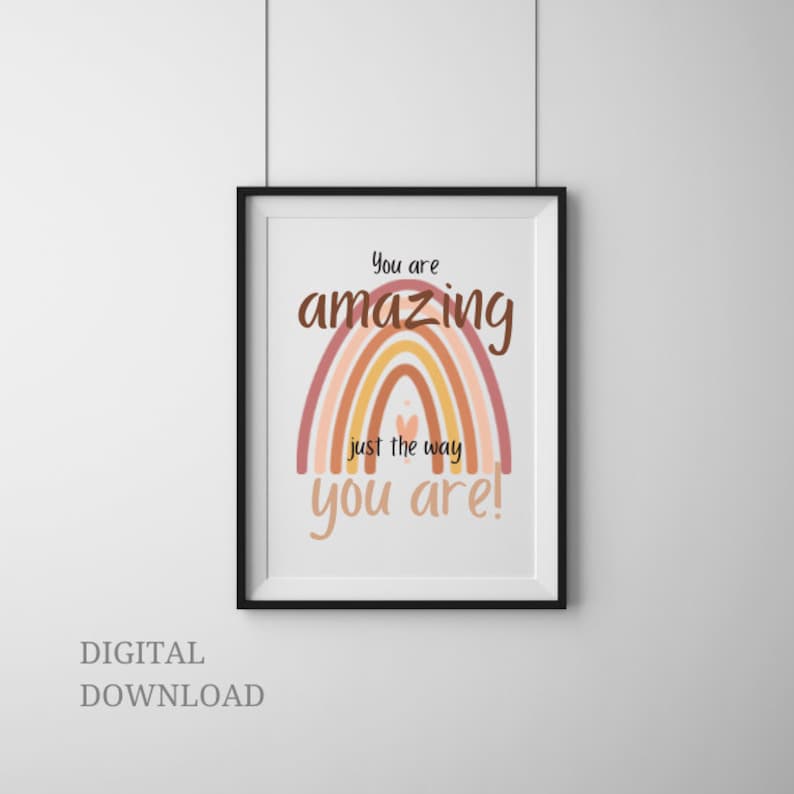 Positive Affirmation Printable for Kids You Are Amazing Just - Etsy