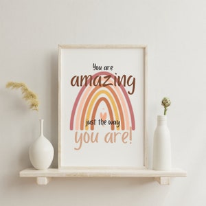 Positive Affirmation Printable for Kids - You Are Amazing Just the Way ...