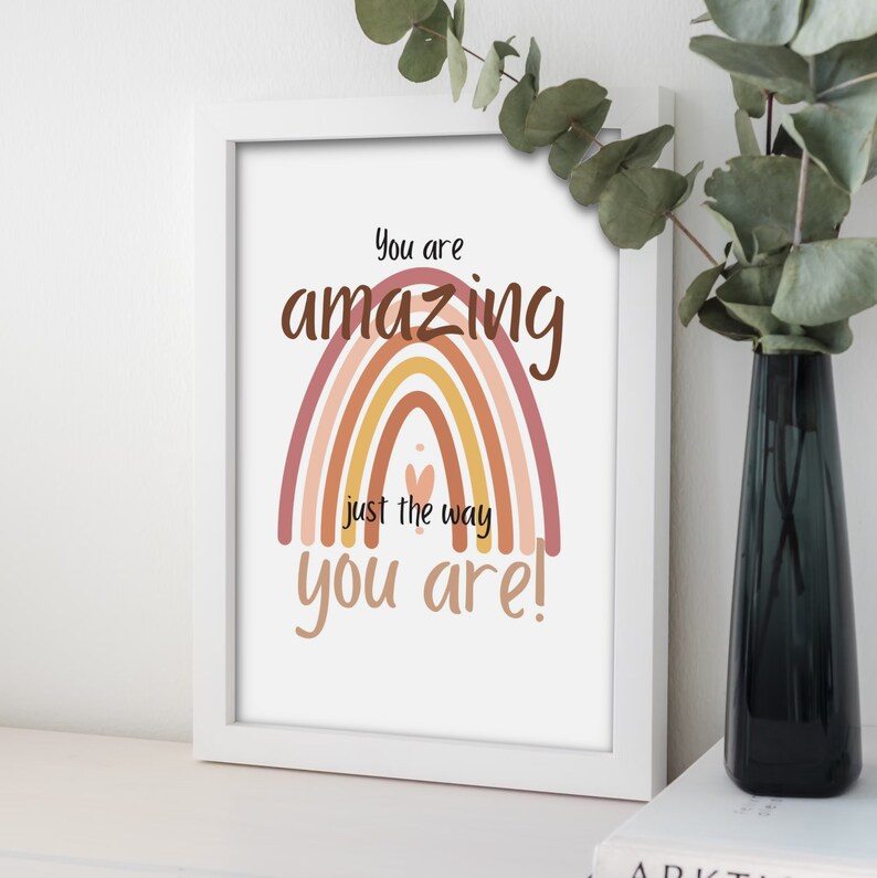 Positive Affirmation Printable for Kids - You Are Amazing Just the Way ...