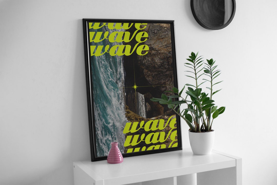 Wave Poster Art Work Poster Wave Photo Nature Print Home - Etsy