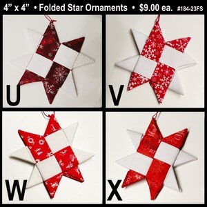 Christmas Ornament | Folded Star | Handmade | Assorted Colors | 4" X 4" - Etsy