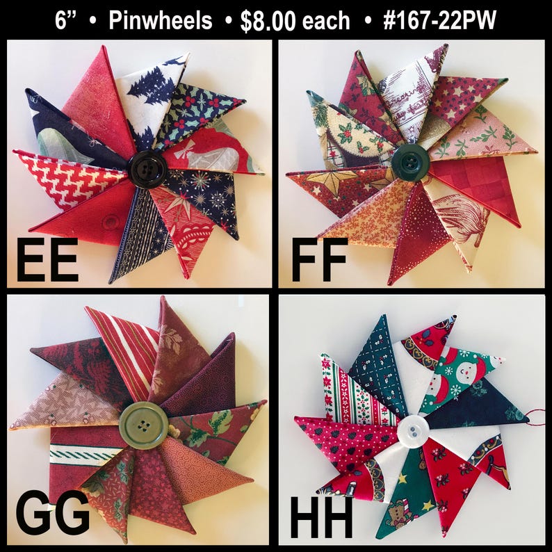 Pinwheel Fabric Decoration | Spirals | 5" or 6" | Multi Colors ...