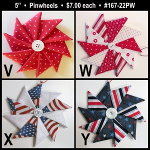 Pinwheel Fabric Decoration Spirals 5 or 6 Multi Colors Available - Etsy