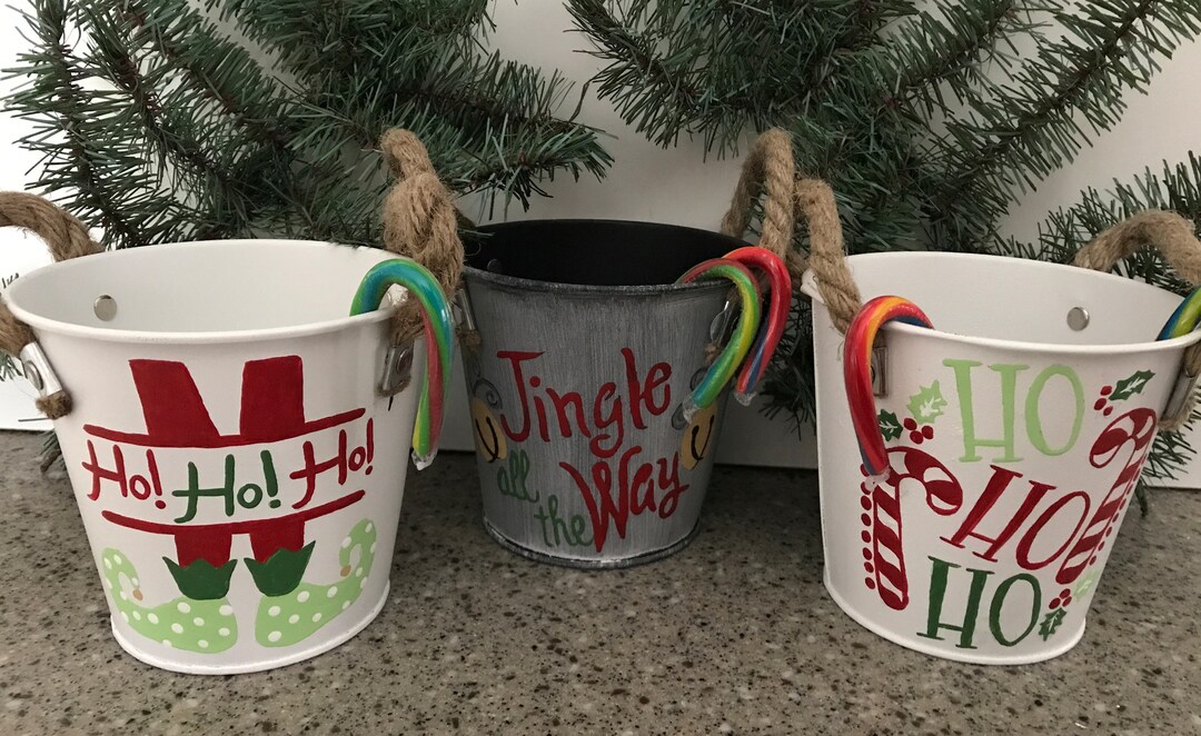 Holiday Treat Pails | Hand Painted | 5" Tall | 3 Styles Available - Etsy
