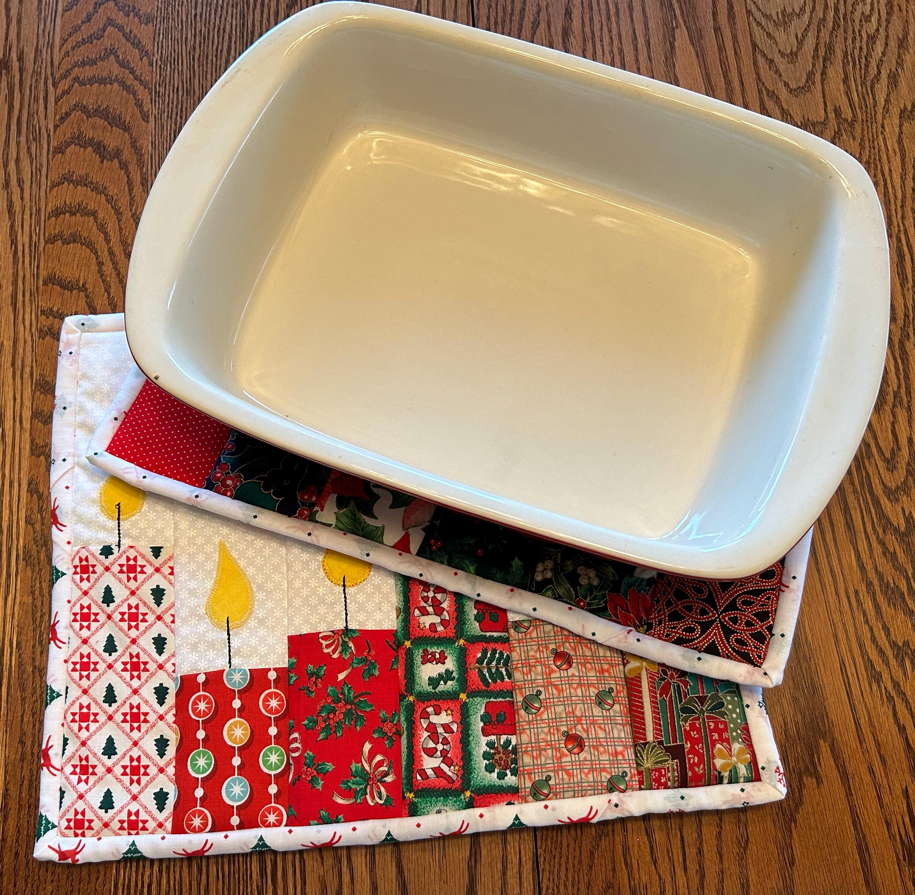 Holiday Candle Casserole Trivet | Potholder | Hot Pad | Handcrafted ...