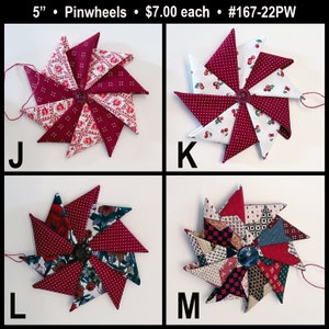 Pinwheel Fabric Decoration Spirals 5 or 6 Multi Colors Available - Etsy