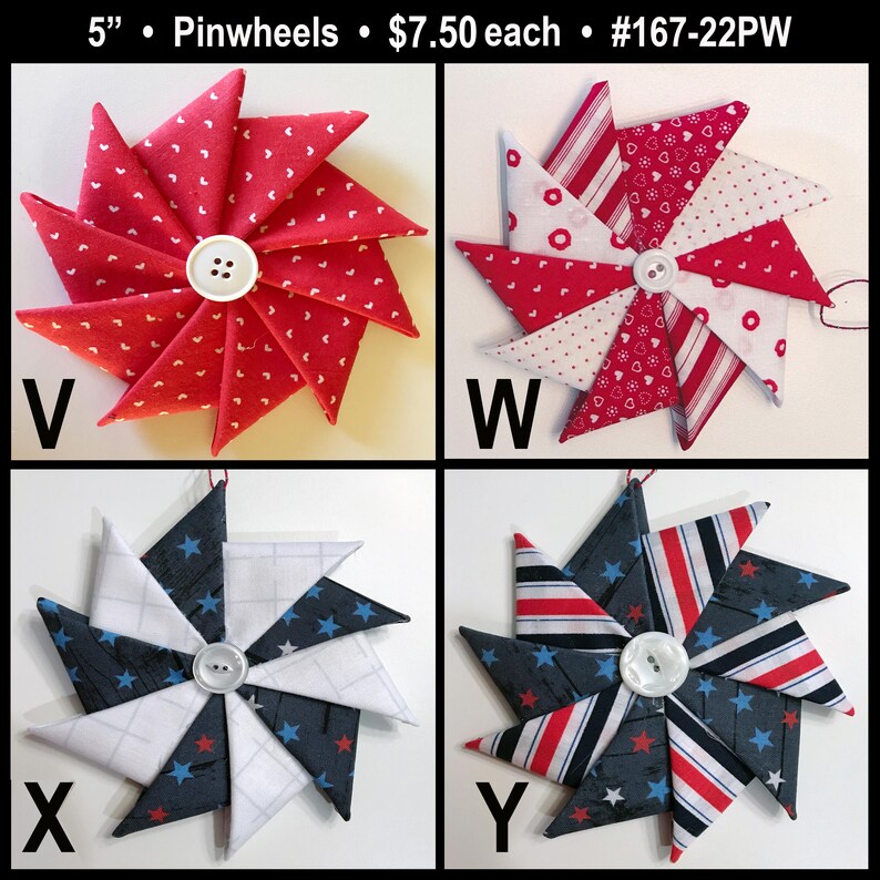 Pinwheel Fabric Decoration | Spirals | 5" or 6" | Multi Colors ...
