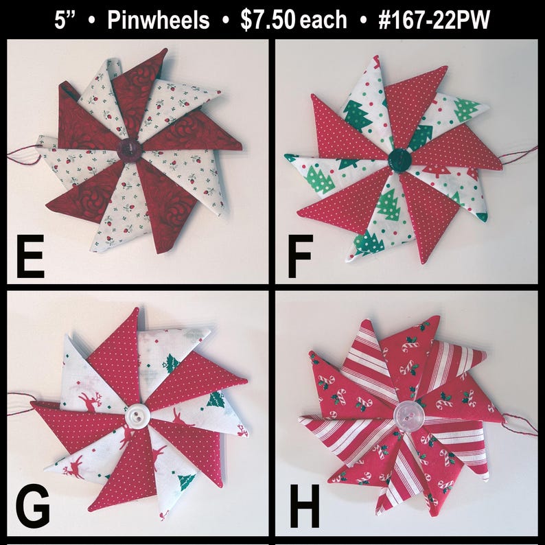Pinwheel Fabric Decoration | Spirals | 5" or 6" | Multi Colors ...