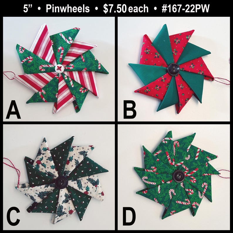 Pinwheel Fabric Decoration | Spirals | 5" or 6" | Multi Colors ...