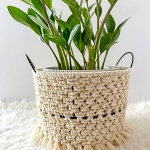 Handcrafted Round Macrame Wire Basket, Boho Storage Bin, Stylish Organization for Home - Etsy