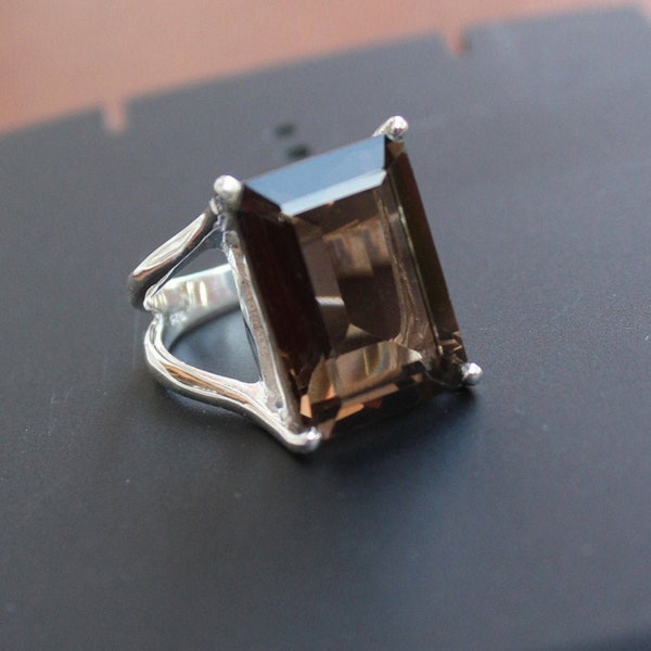Smokey Topaz Ring - Etsy