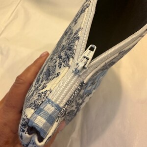 Toile Accessory Bag With Monogram - Etsy