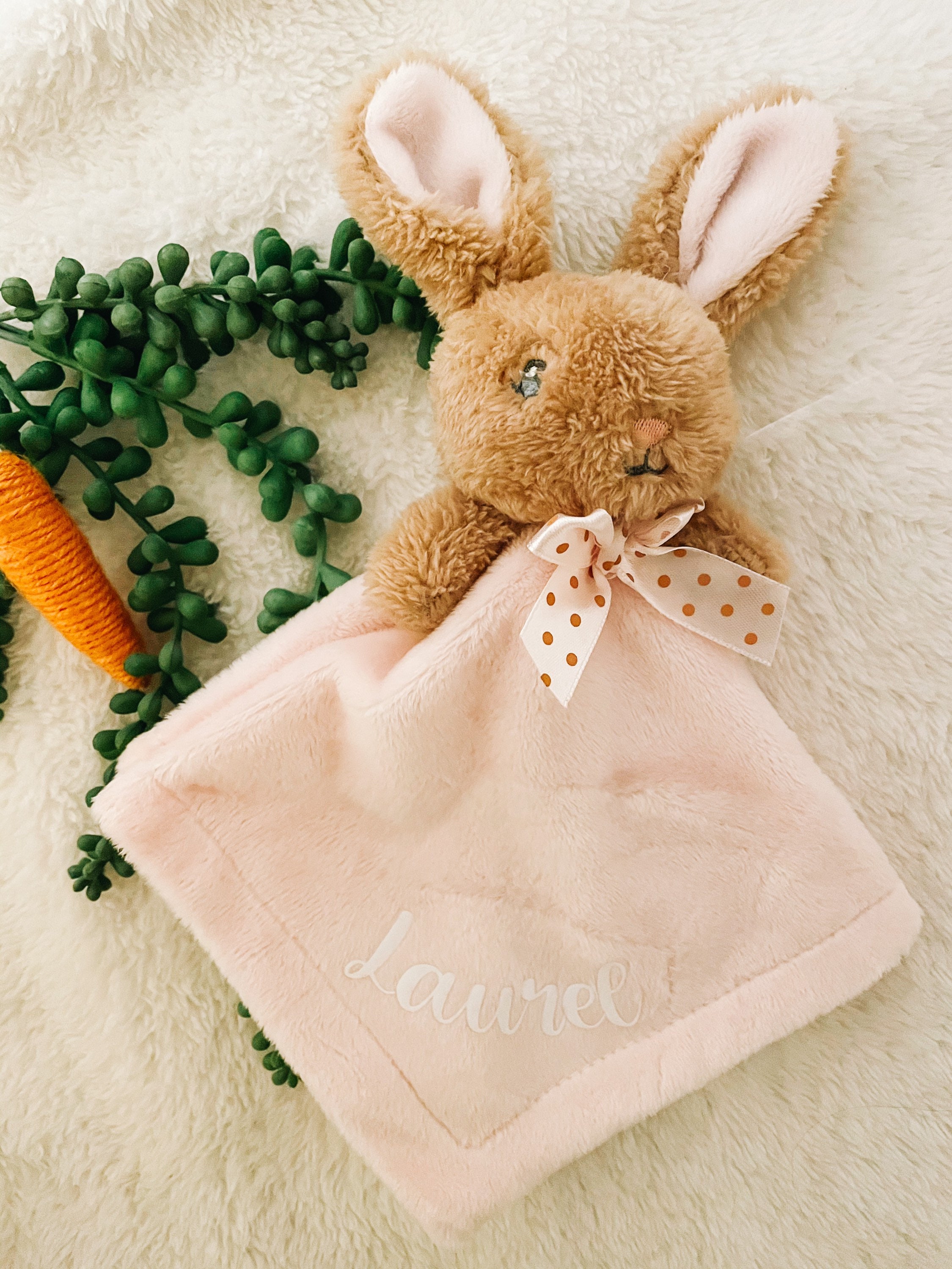 Baby rattle blanket bunny blanket personalized blanket | Etsy