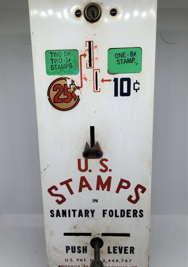 Vintage Stamp Machine, USPS, United States Postal Service, Stamp Box ...