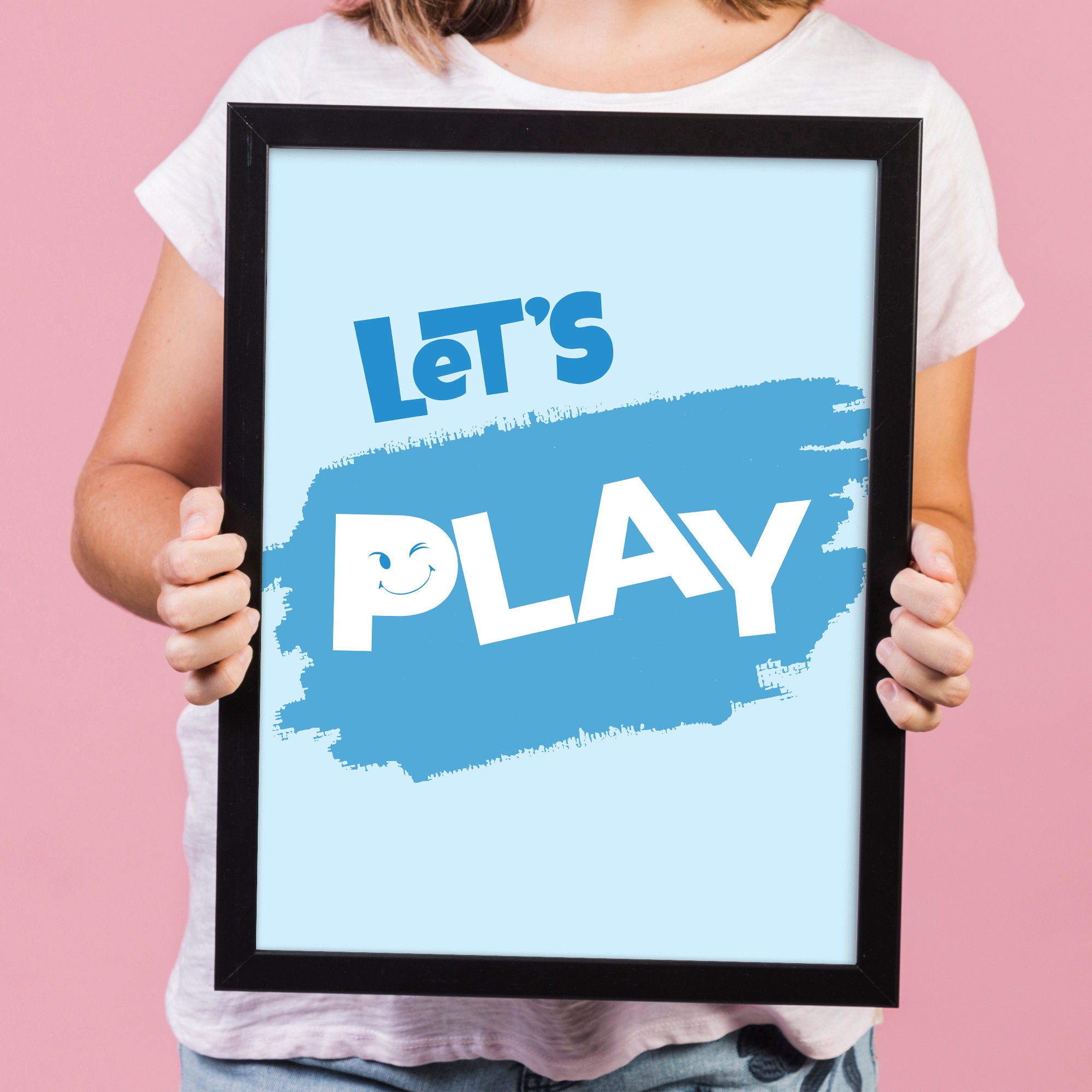 Digital Prints Prints Let's play arrows poster Let's play quote nursery ...