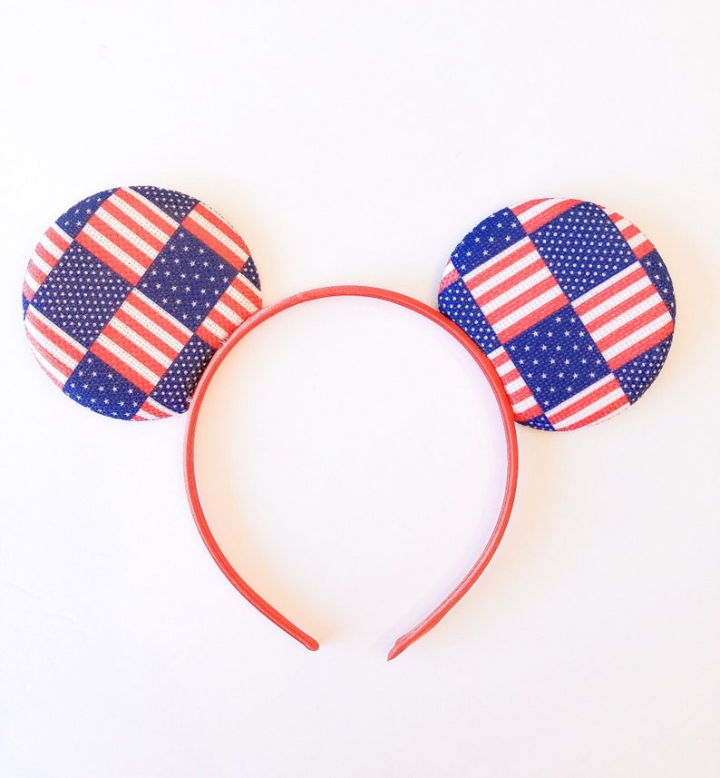 Disney Ears 4th of July Mickey Minnie Ears Flag Patriotic | Etsy