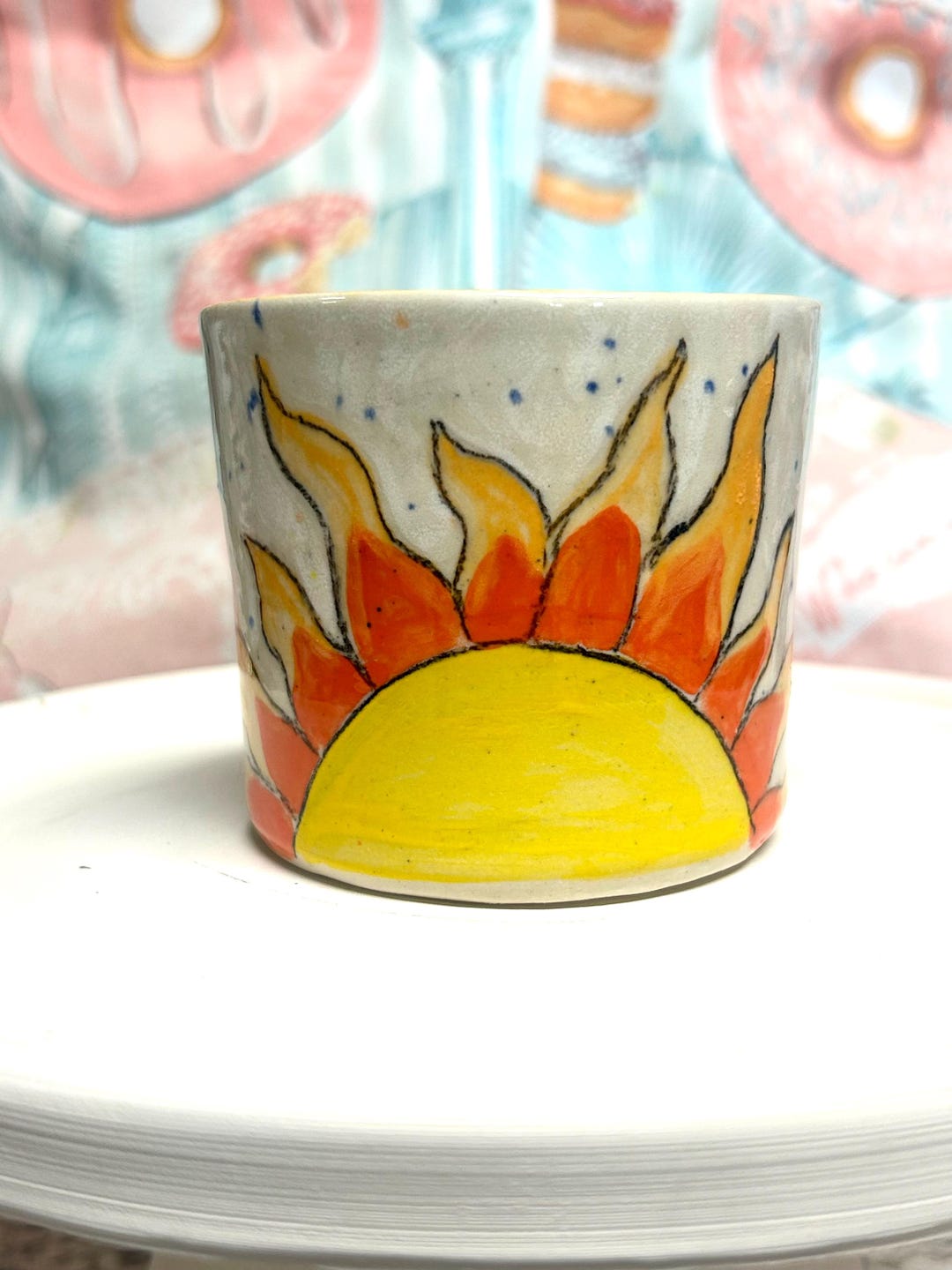 Mug,sunshine Mug,hand Painted Mug,underglaze,pottery,ceramic ...