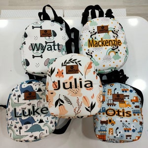 Kids Backpack Personalized, Cotton Helicopter Backpack for Toddlers and ...