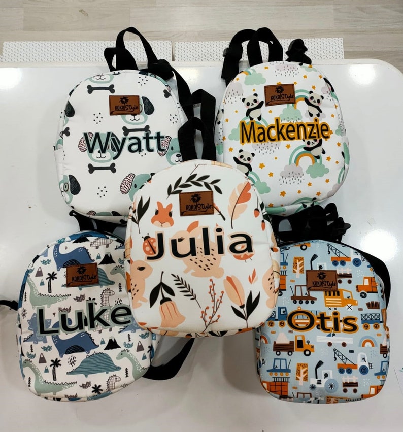 Kids Backpack Personalized Cotton Helicopter Backpack for - Etsy