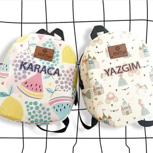 Kids Backpack Personalized, Cotton Helicopter Backpack for Toddlers and ...