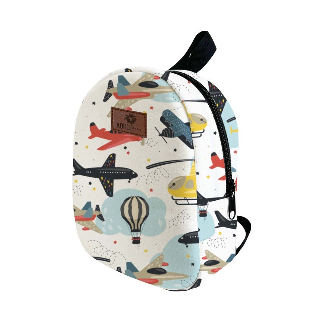 Kids Backpack Personalized, Cotton Helicopter Backpack for Toddlers and ...