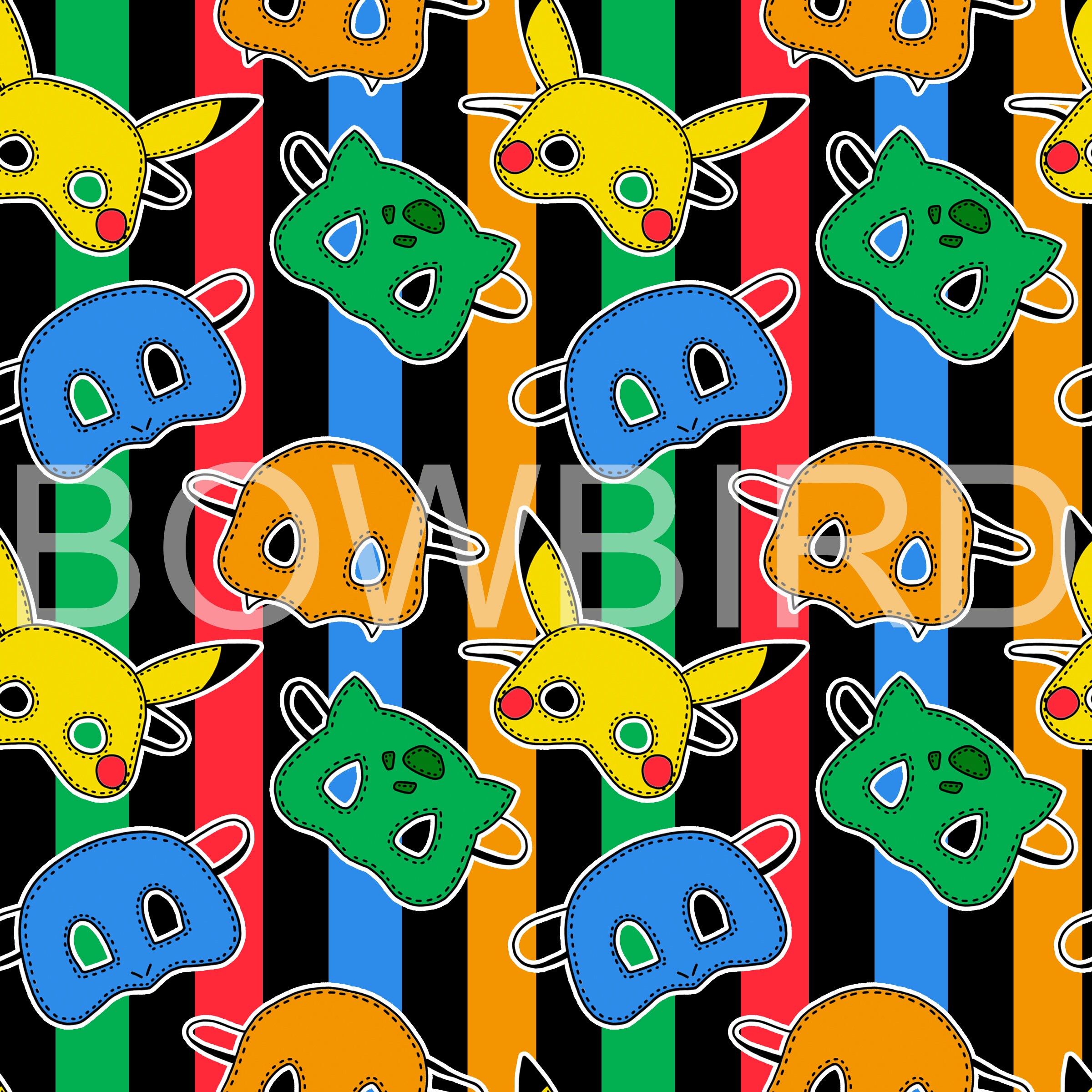 Exclusive Colourway Pokemon Pokemon Seamless Seamless - Etsy