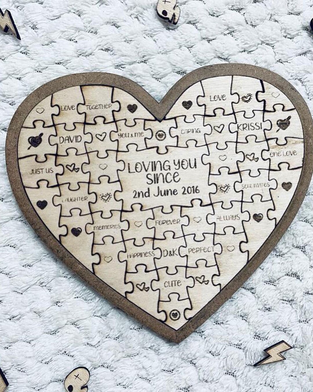 Love Heart Puzzle, Love Heart Gift Puzzle, Personalised Heart Puzzle - Etsy