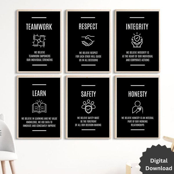 Core Values Signs - Etsy