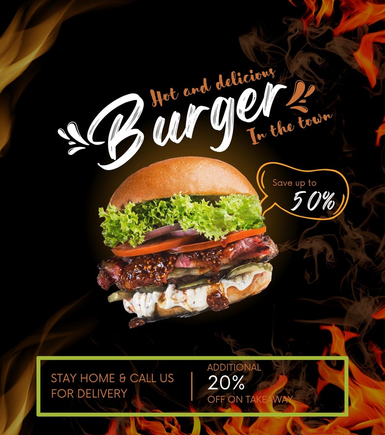 Food Poster Template, Canva Food Template, Poster Template, Digital ...