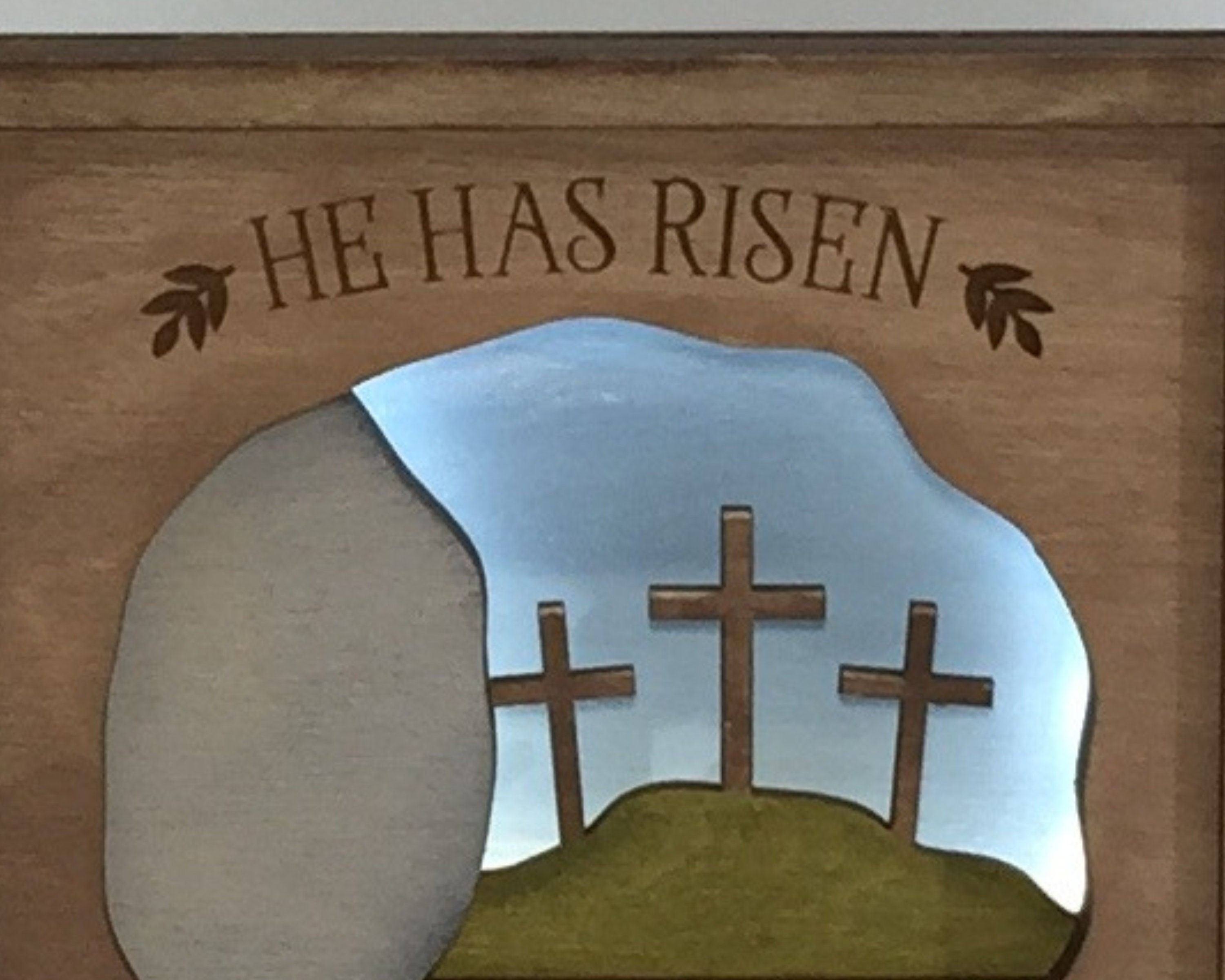 Lighted Easter "he is Risen" Table Decor | Handcrafted in USA - Etsy