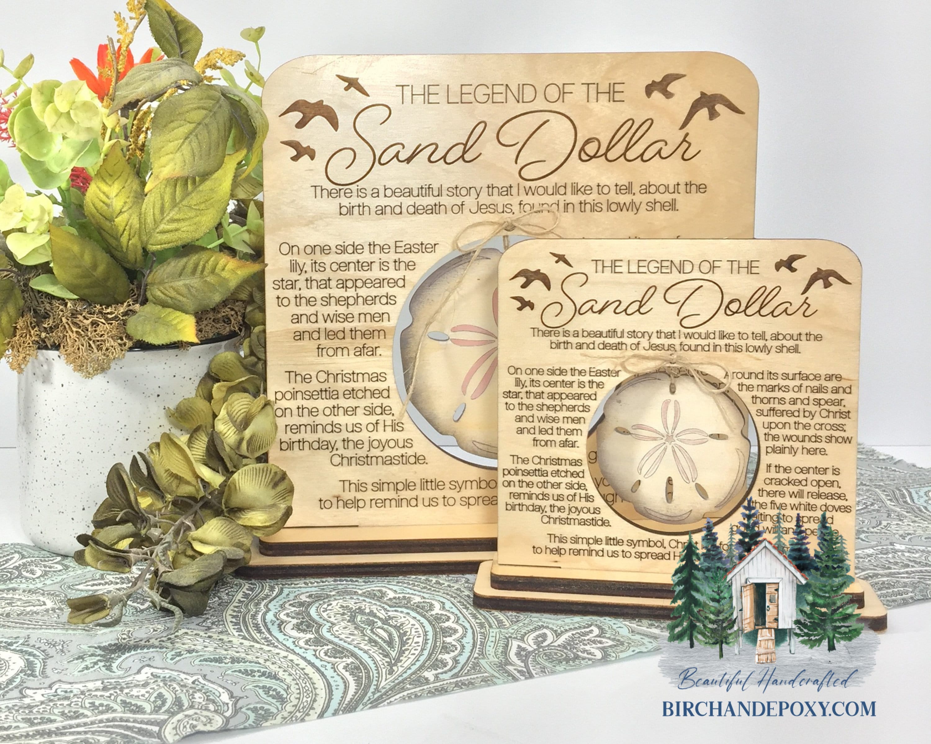 Engraved Legend of the Sand Dollar Table Decor Made in USA Coastal ...