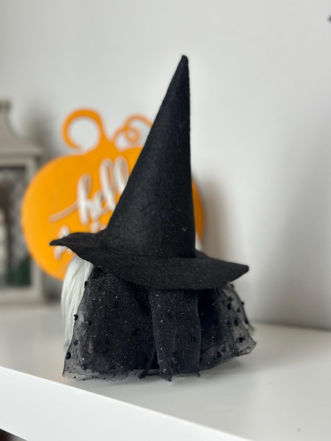 Halloween Witch Gnome With Broom Scary Autumn Decor Stuffed Halloween ...