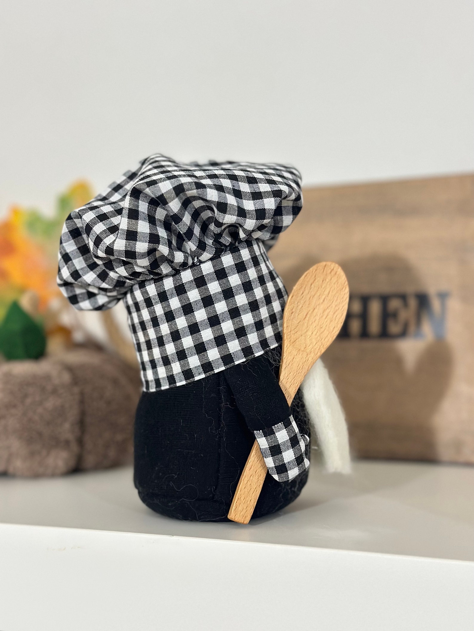 Gingham Chef Gnome Kitchen Gnome Couple Cook Gnome Kitchen - Etsy