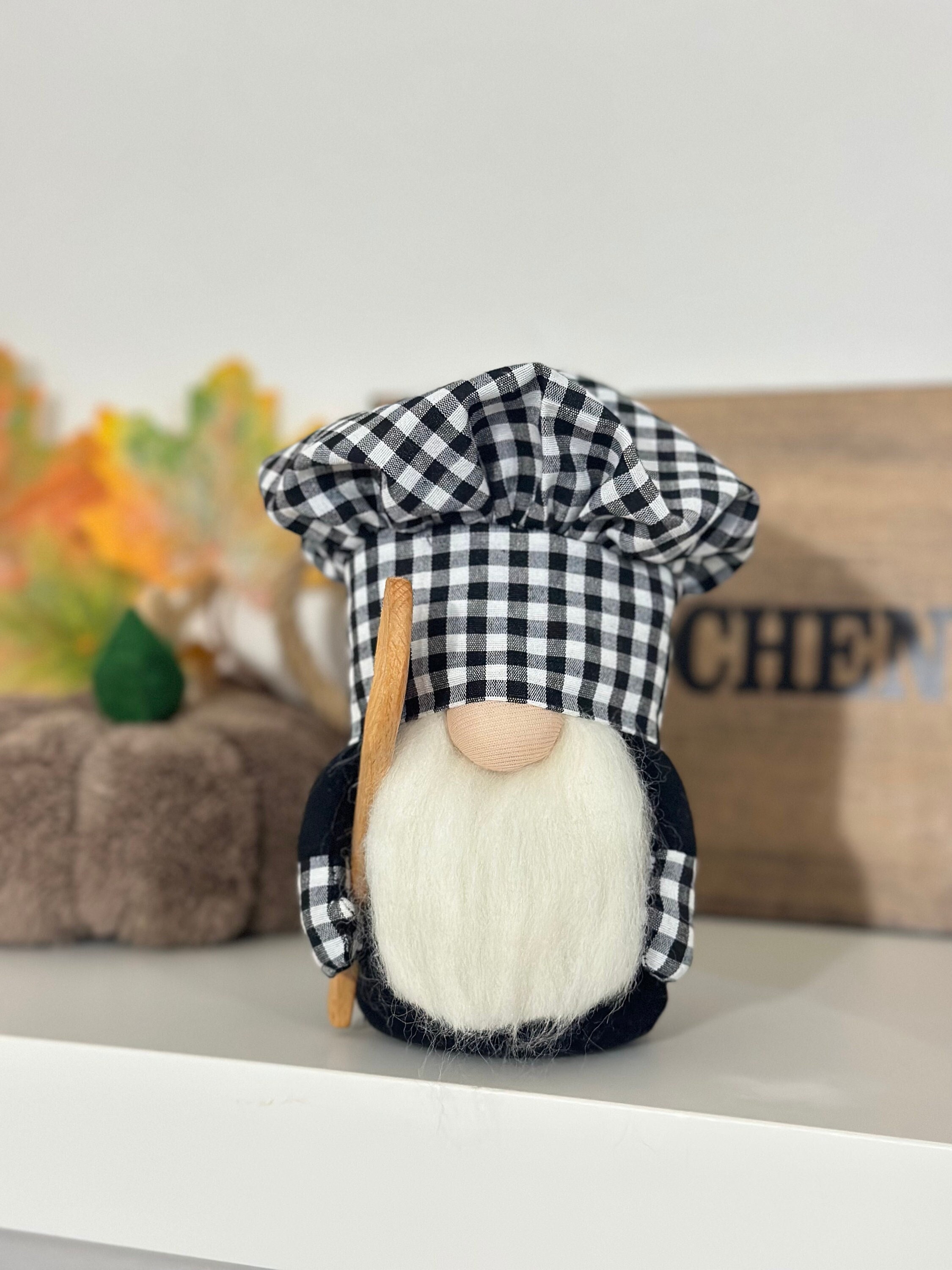 Gingham Chef Gnome Kitchen Gnome Couple Cook Gnome Kitchen - Etsy