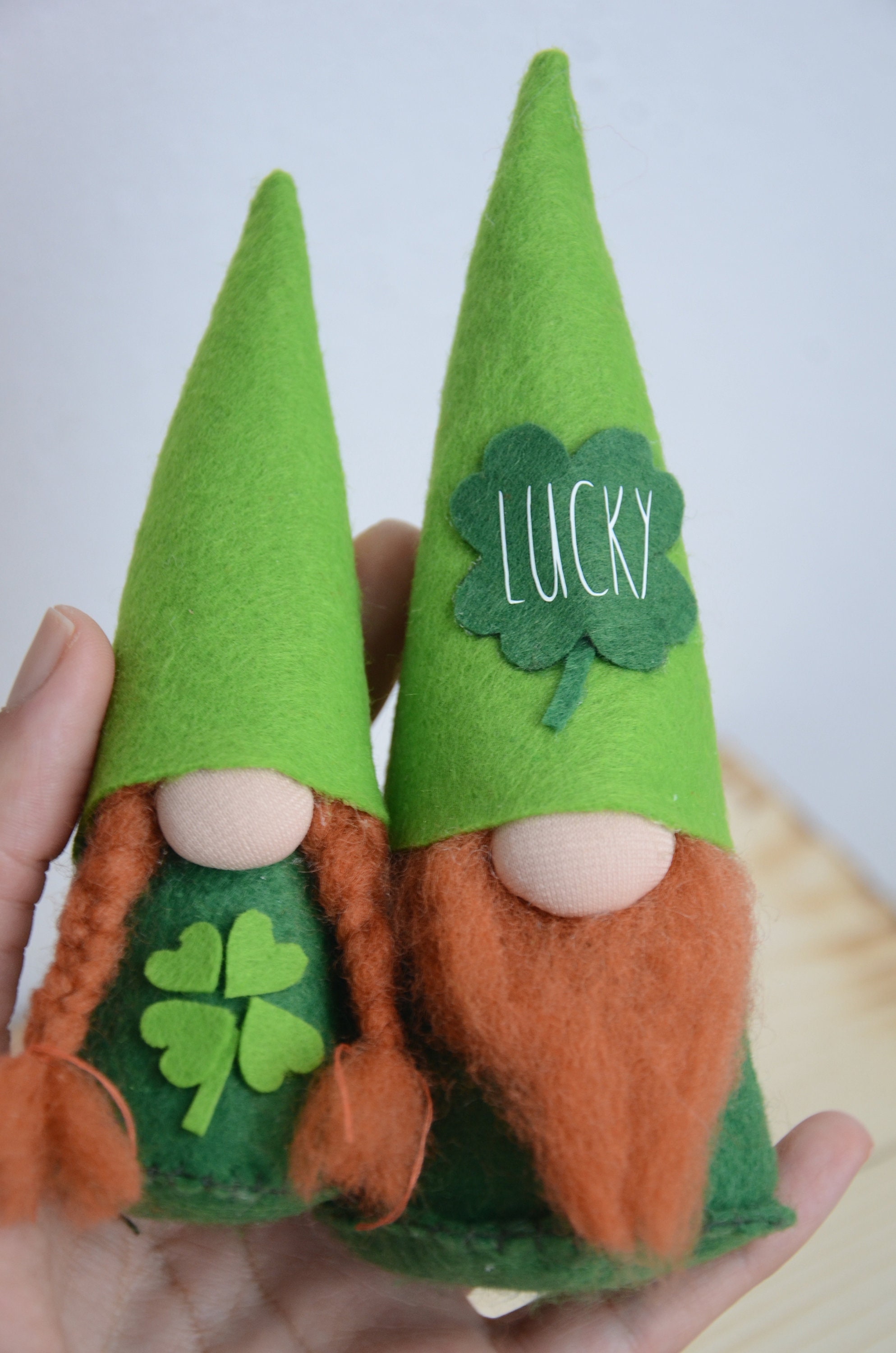 St Patricks Day Gnome With Shamrock Mini Lucky Irish Ornaments Tiered ...