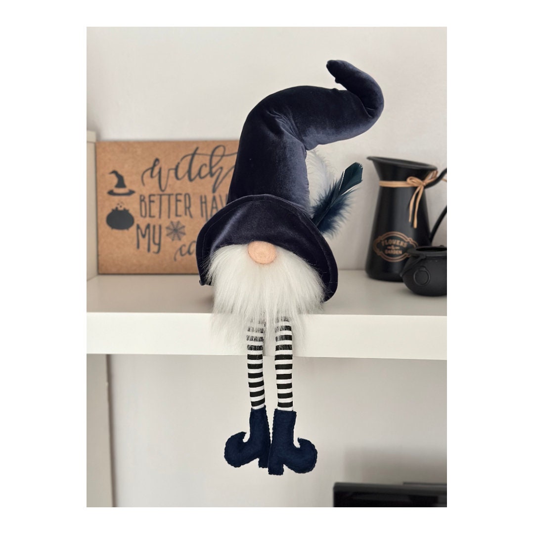 Halloween Gnome Legs Scary Witch Gnome Autumn Plush Gnome - Etsy