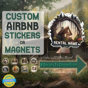 Custom Airbnb Guest Stickers & Magnets for Gift Basket - Etsy