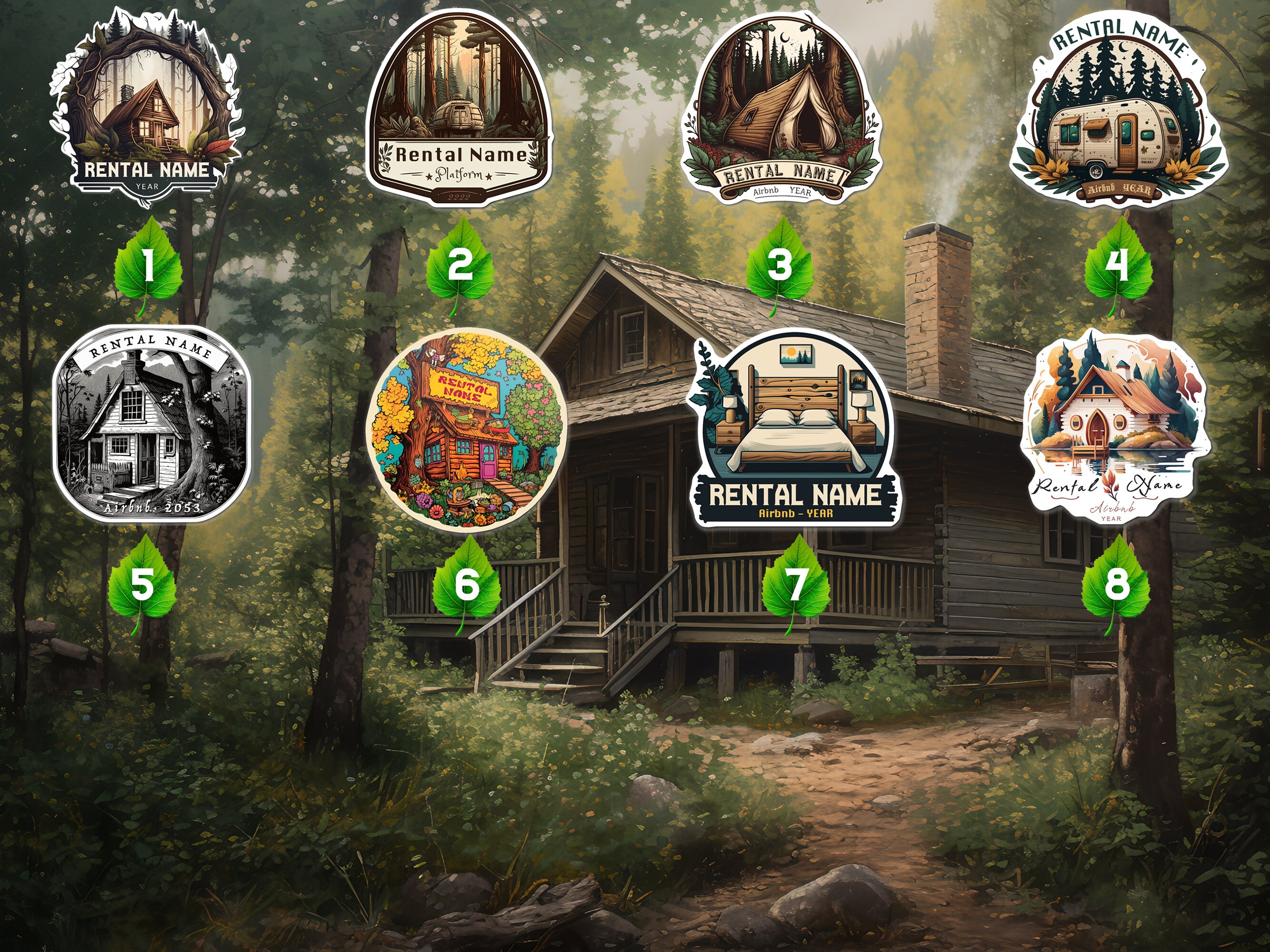 Custom Airbnb Guest Stickers & Magnets for Gift Basket - Etsy